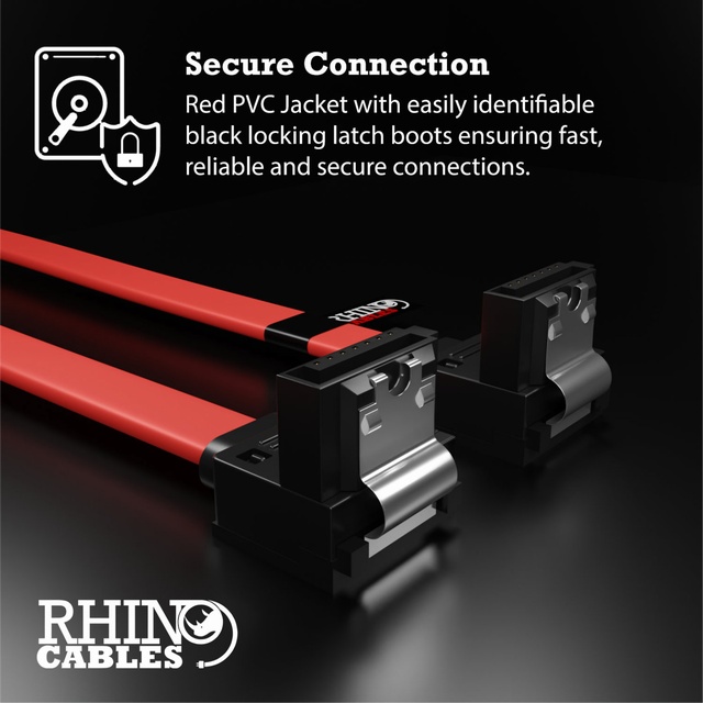 - SATA Revision 2.0 Locking Data Cables Right to Right - rhinocables.co.uk