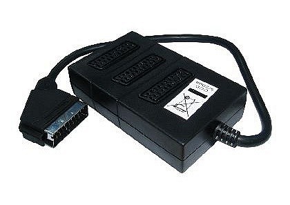 - 3 Way Black Scart Splitter Box Auto - rhinocables.co.uk